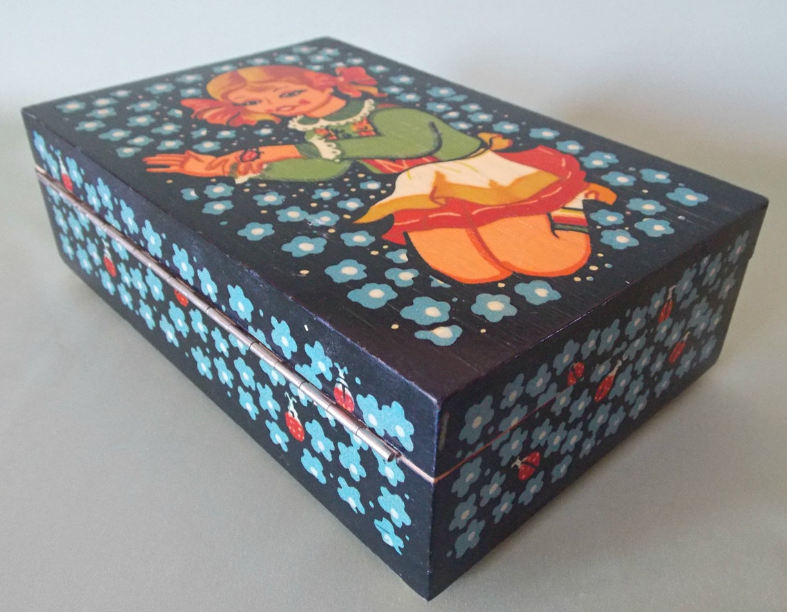 Soviet Wooden Casket. Soviet Hand Made Box. Soviet Jewellery - Etsy