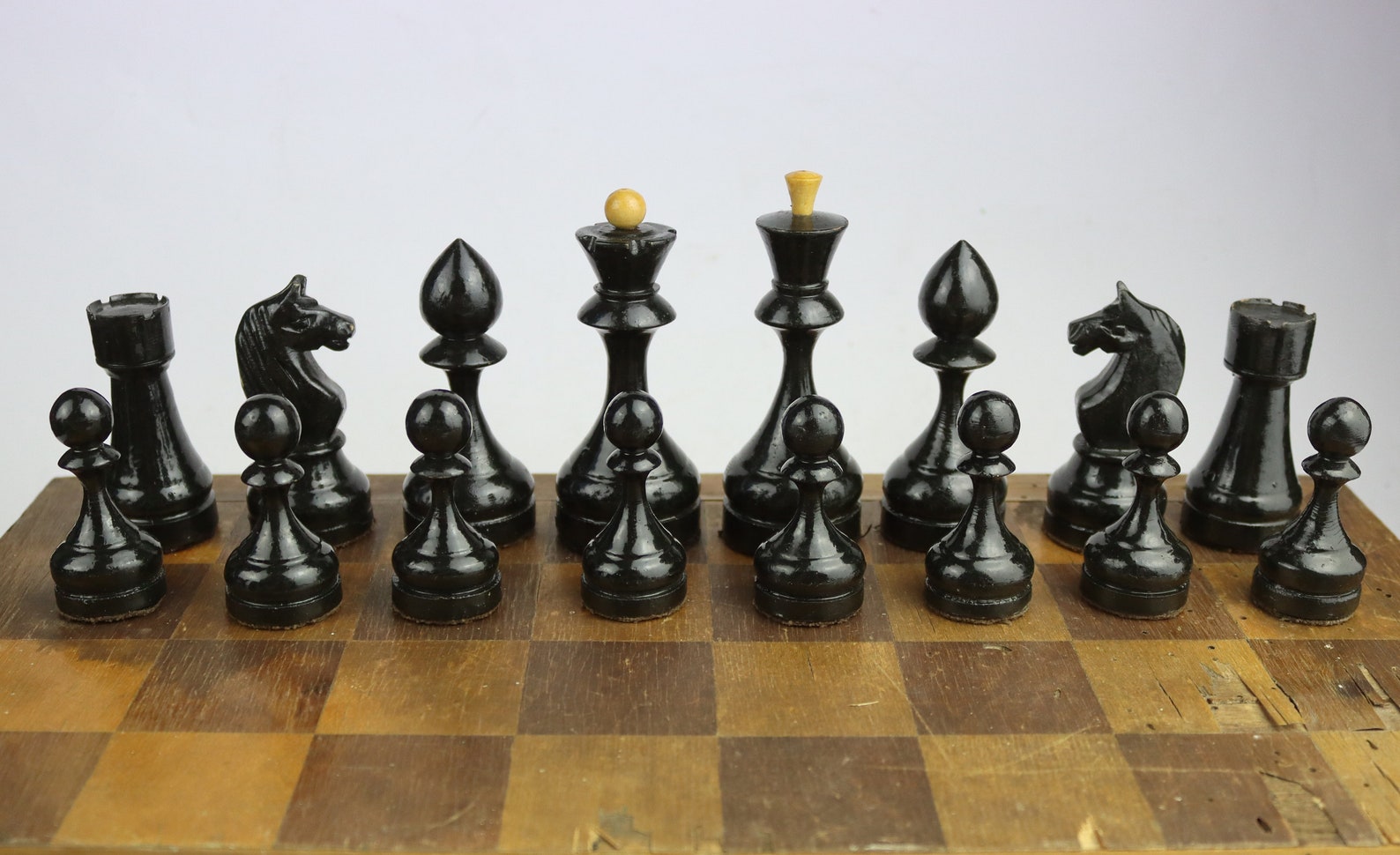 Soviet chess set Chess USSR Vintage chess Wooden chess set | Etsy