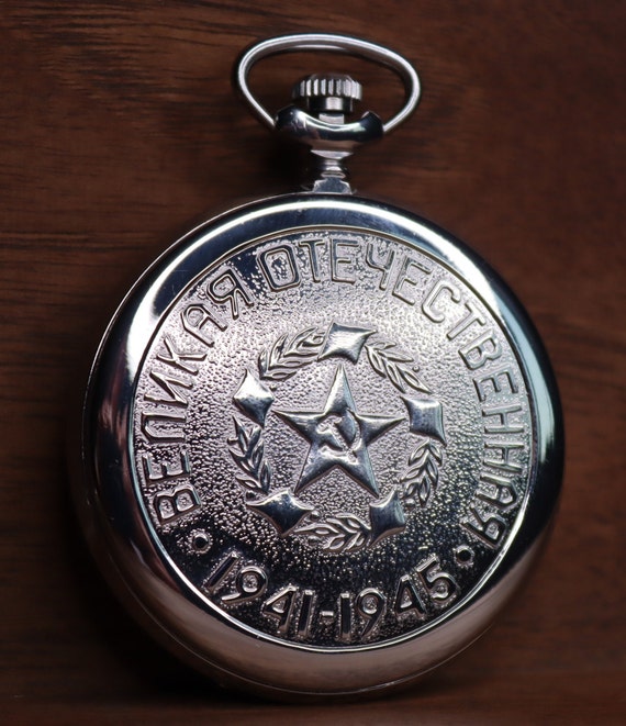 1990 New Rare pocket watch Molnija Star Victory WWII … - Gem