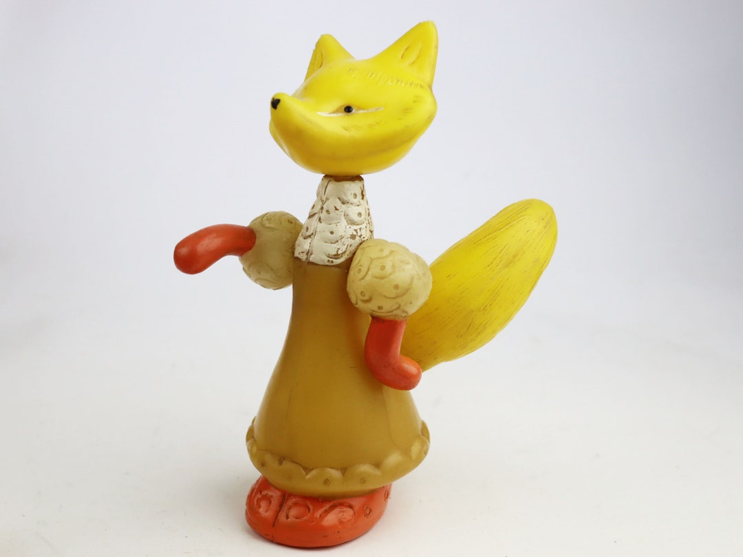 Rare Bright Soviet Plastic Toy Fox. USSR Vintage Toy. Soviet Russia ...