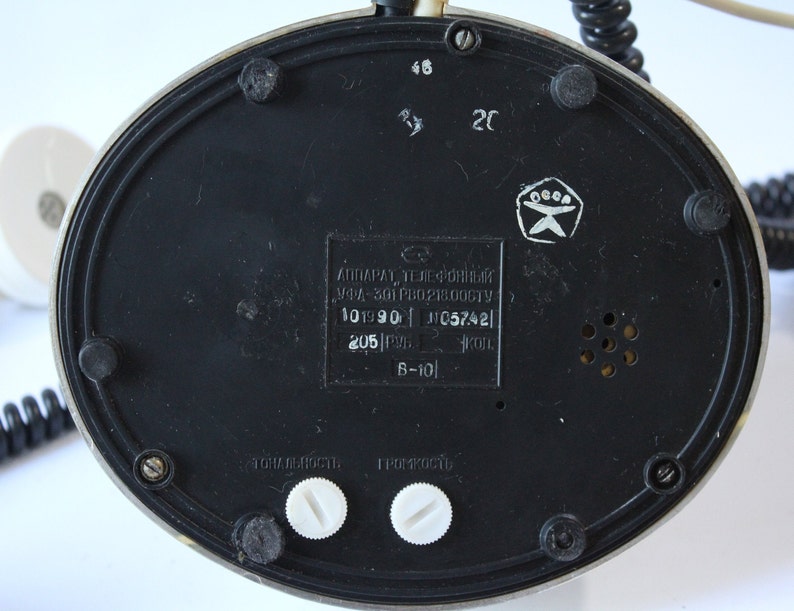 Rare Soviet Phone 1990. Desk Phone. Rotary Phone. Disk Phone. | Etsy