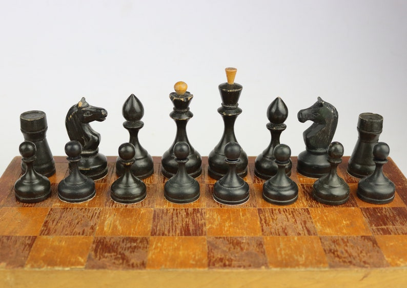 Soviet Chess Set Chess USSR Vintage Chess Wooden Chess Set - Etsy