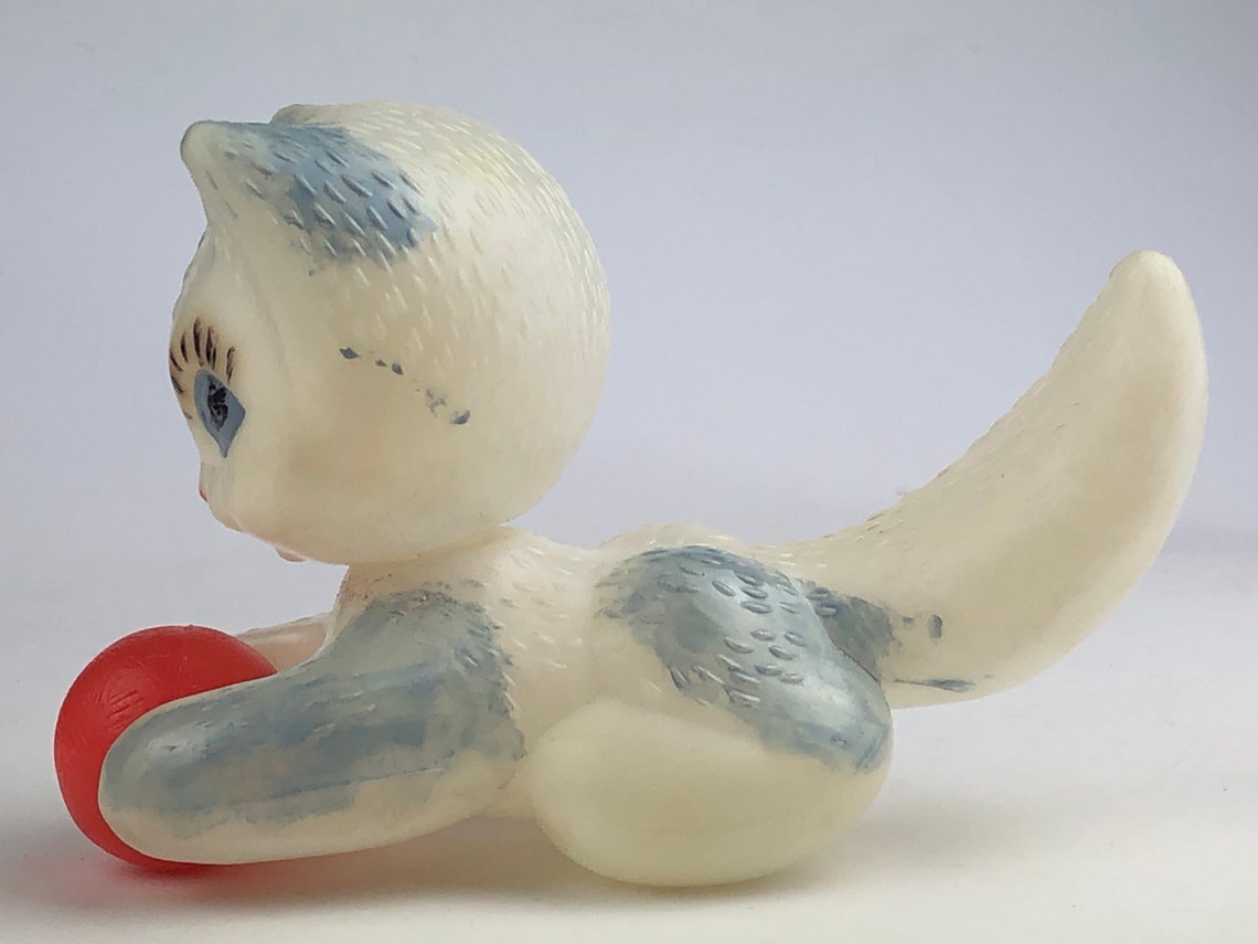 Rare Soviet Plastic cat. Soviet cat. Soviet Toy. Vintage Toy. - Etsy 日本
