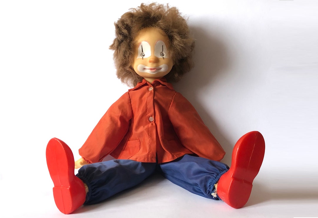 Very Rare Big Soviet Plastic Clown, Clown. Soviet Toy. Soviet Vintage ...
