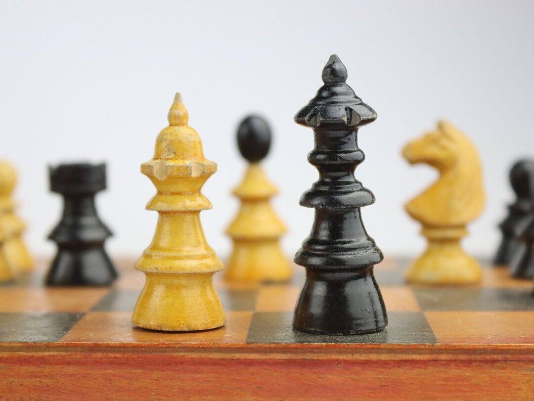 Rare Small Coffee House Chess, Old Vienna Chess Set, Coffeehouse Chess ...