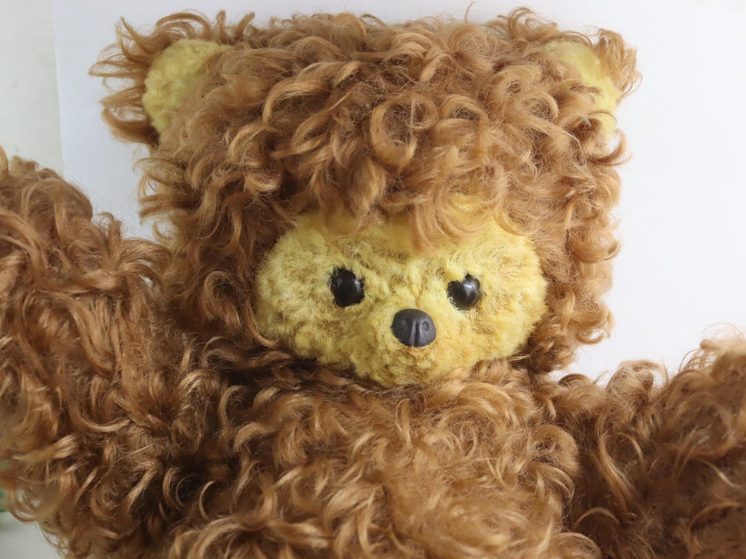 65 Cm Large Funny Curly Soviet Teddy Bear. Soft Vintage Felted Toy Doll ...