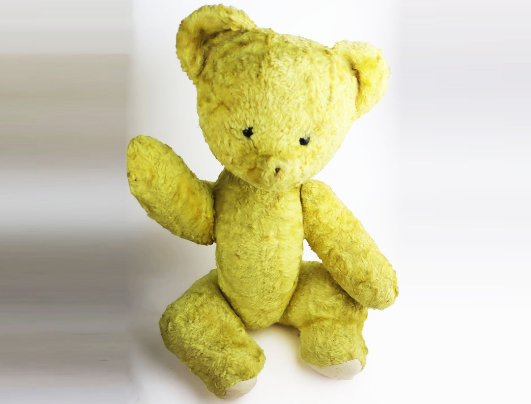 Big Soviet Plush Teddy Bear. Plush Vintage Bear. Felted Toy Bear ...
