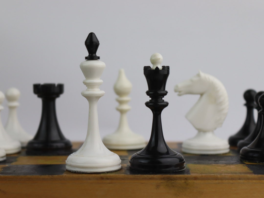 Elegant Soviet Chess Set. Vintage Chess Pieces. Chess USSR. Souvenir ...