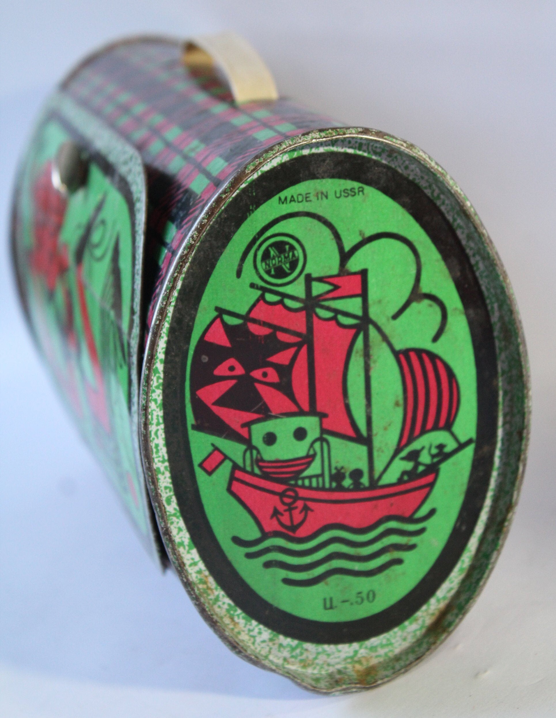 Soviet Lunchbox Vintage Tin Toy Bag Lunch Box Kids Bag Tin | Etsy