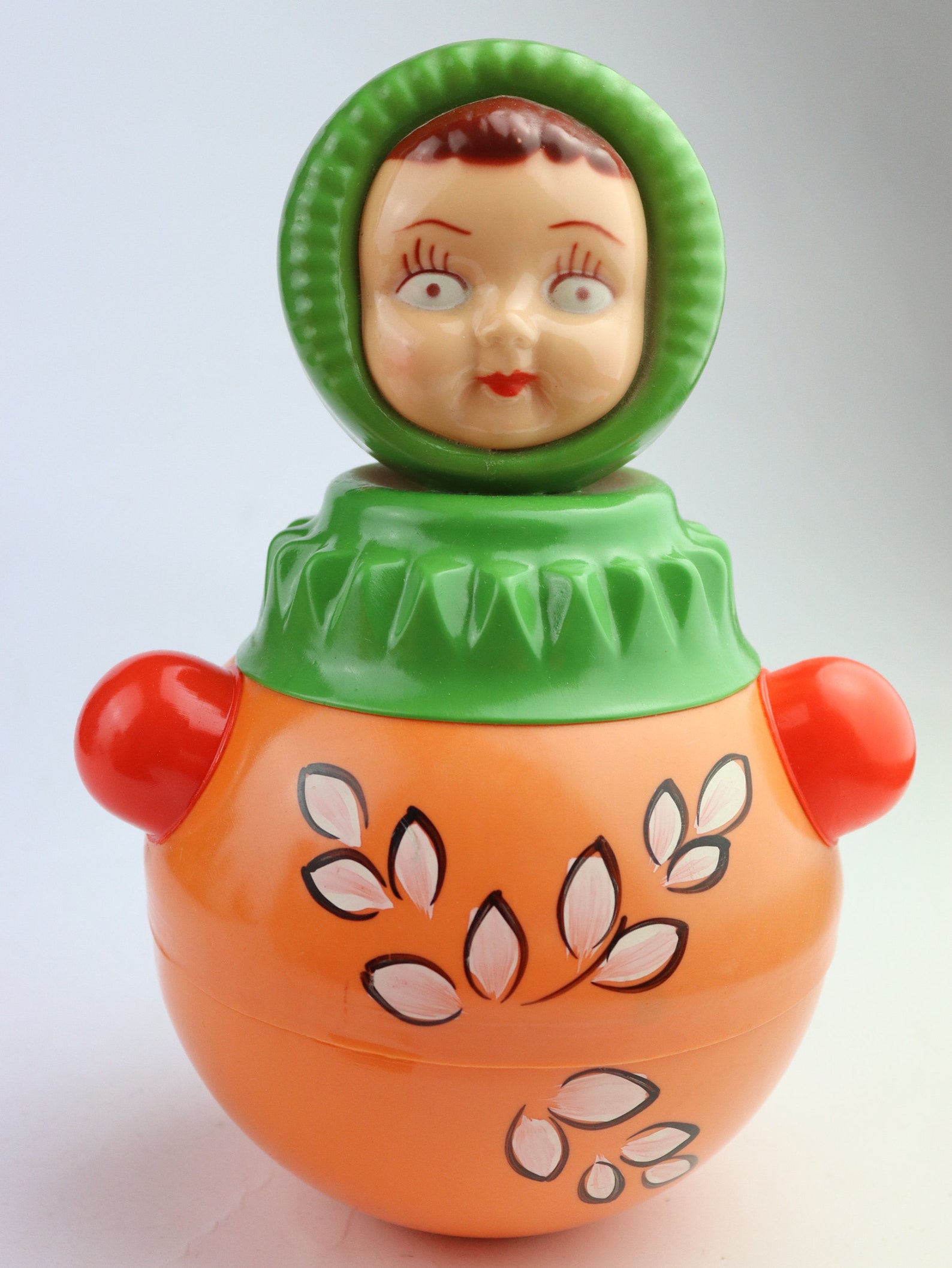 Rare Middle Orange Roly-poly. Soviet Roly-poly. Nevalyashka - Etsy