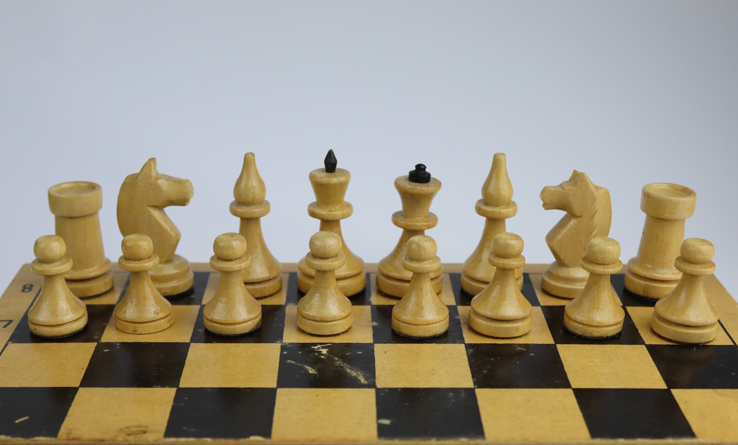 Soviet small chess set Vintage wooden chess USSR Wood chess | Etsy