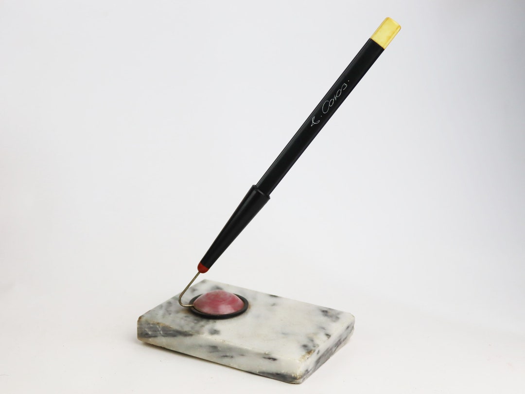 Vintage Elegant Table Device Bakelite Pen on Granite Stand in Honor of ...