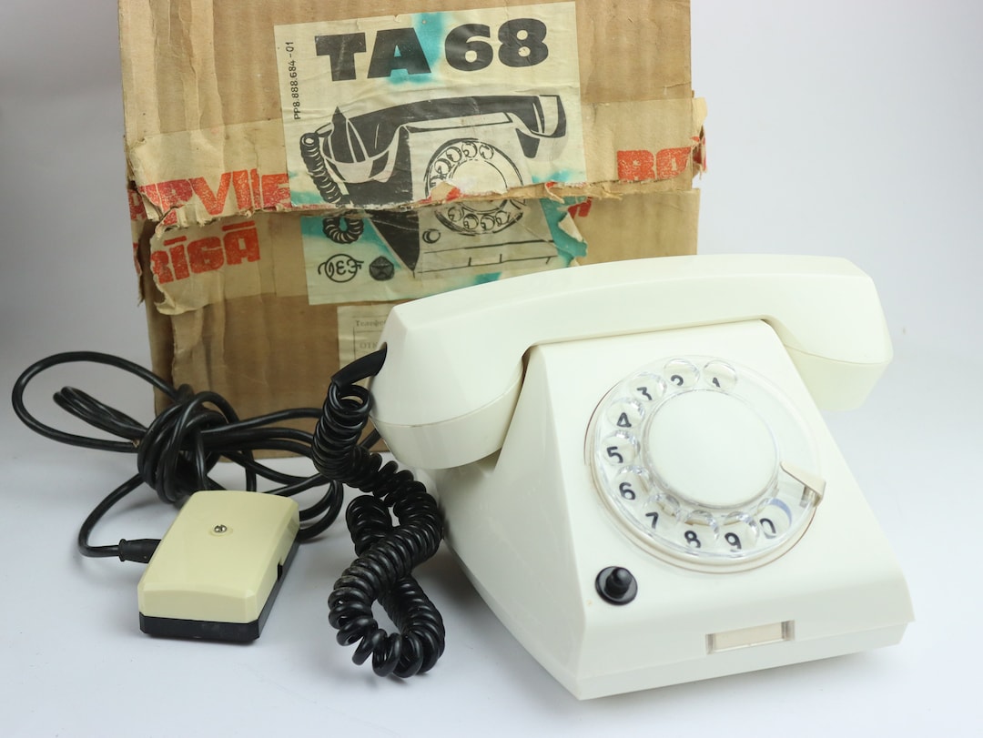 1983 New Soviet Phone TA-68. Unused Soviet Desk Phone. Rotary Phone ...