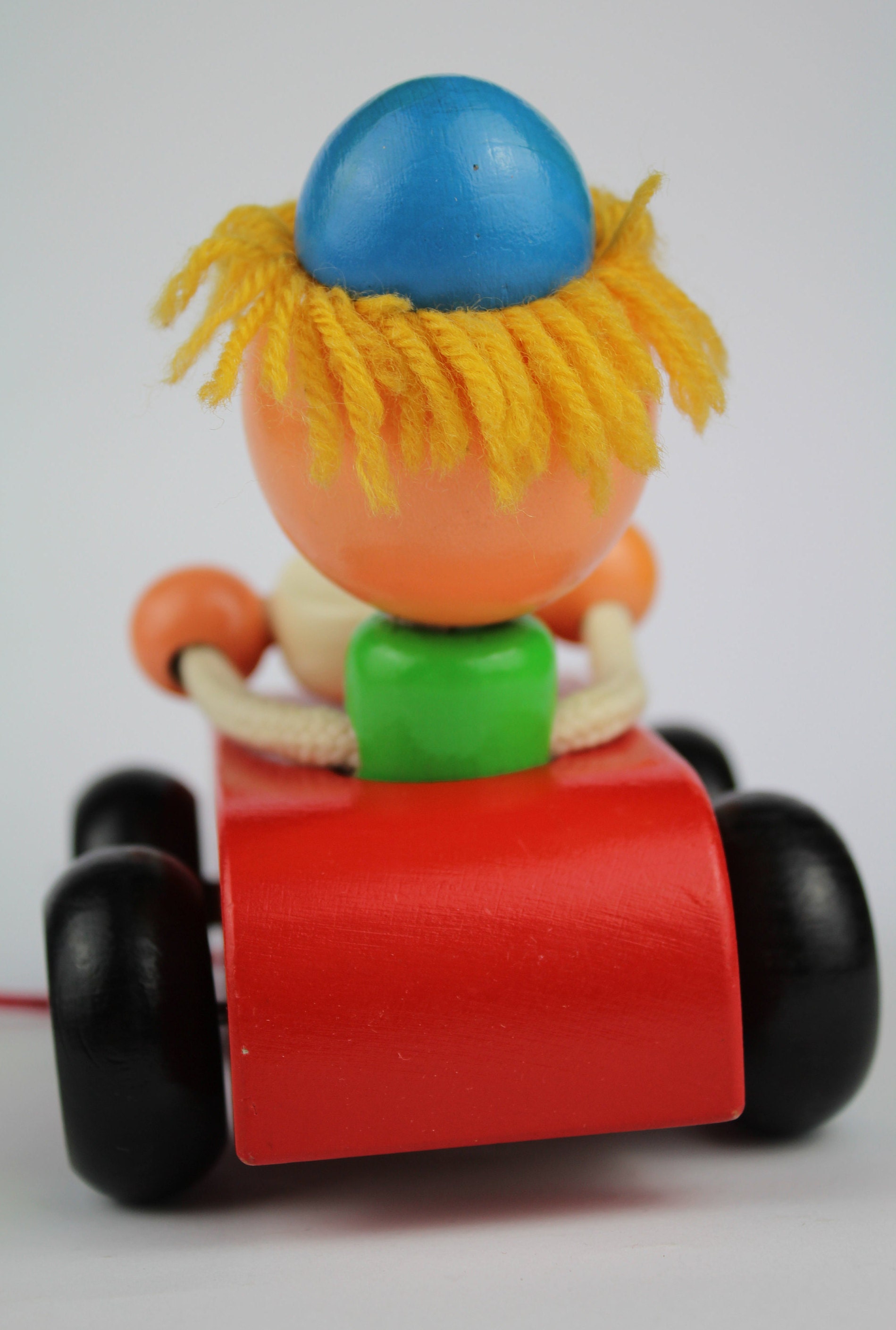 Rare Wooden Soviet Rolling Toy Little Man in the Car. Vintage - Etsy