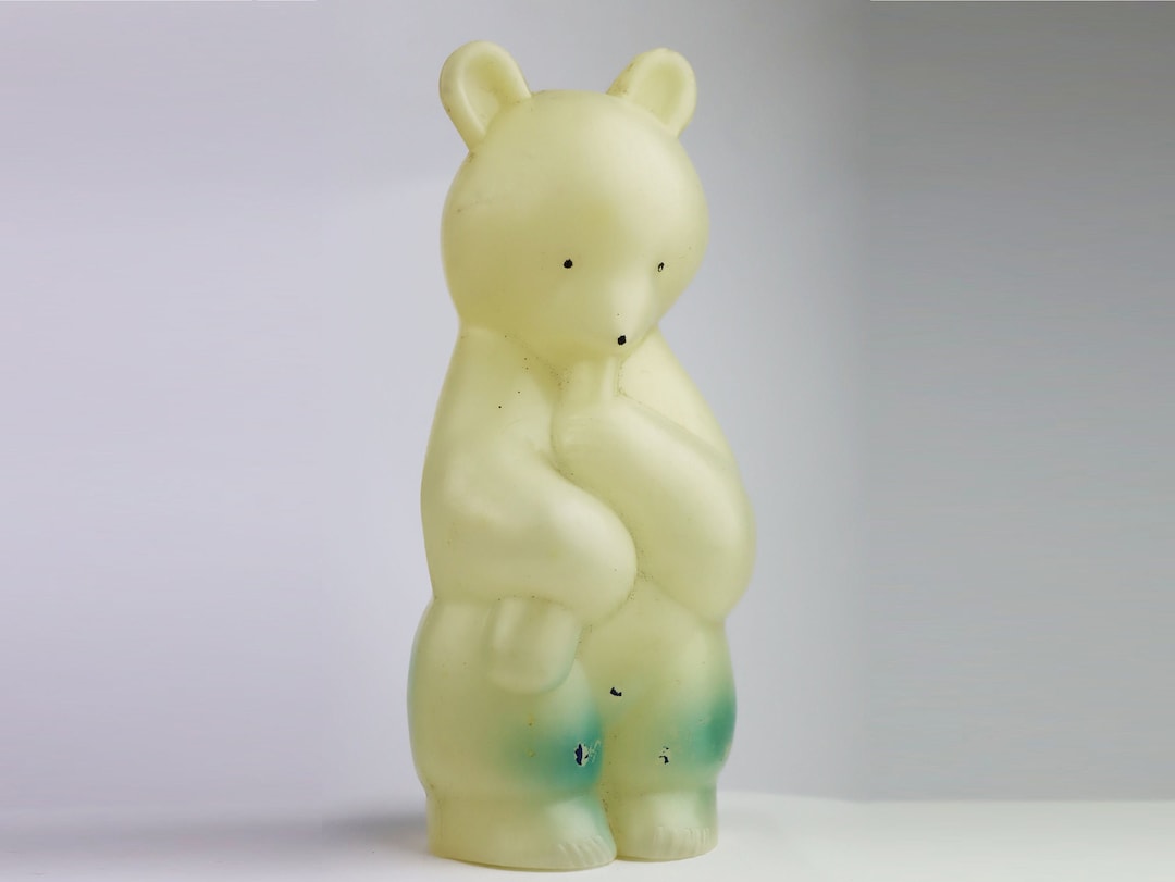 Soviet Plastic Toy Bear in Polka Dot Pants. Soviet Toy. Vintage Toy ...