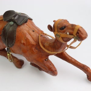 Trio of Vintage Leather Camels. Antique Camel. Leather Figurine. Old ...