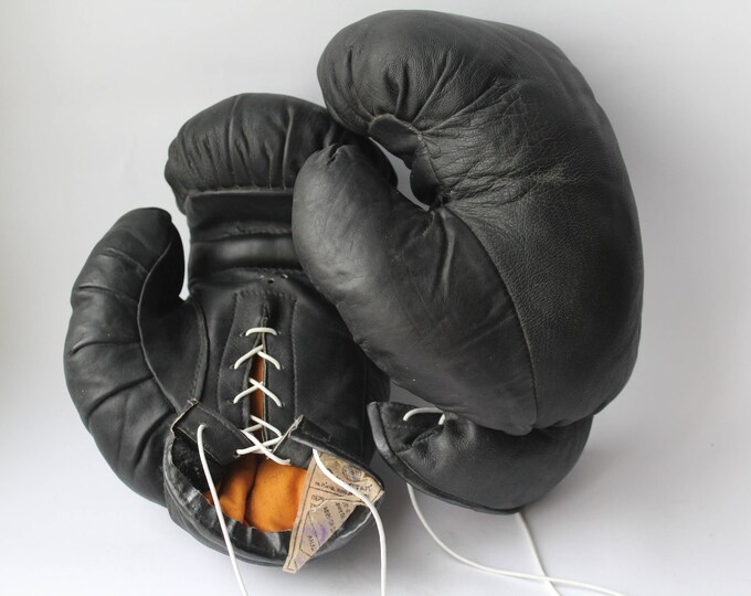 Soviet Boxing Gloves 1984. Vintage Boxing Gloves. Leather Gloves ...