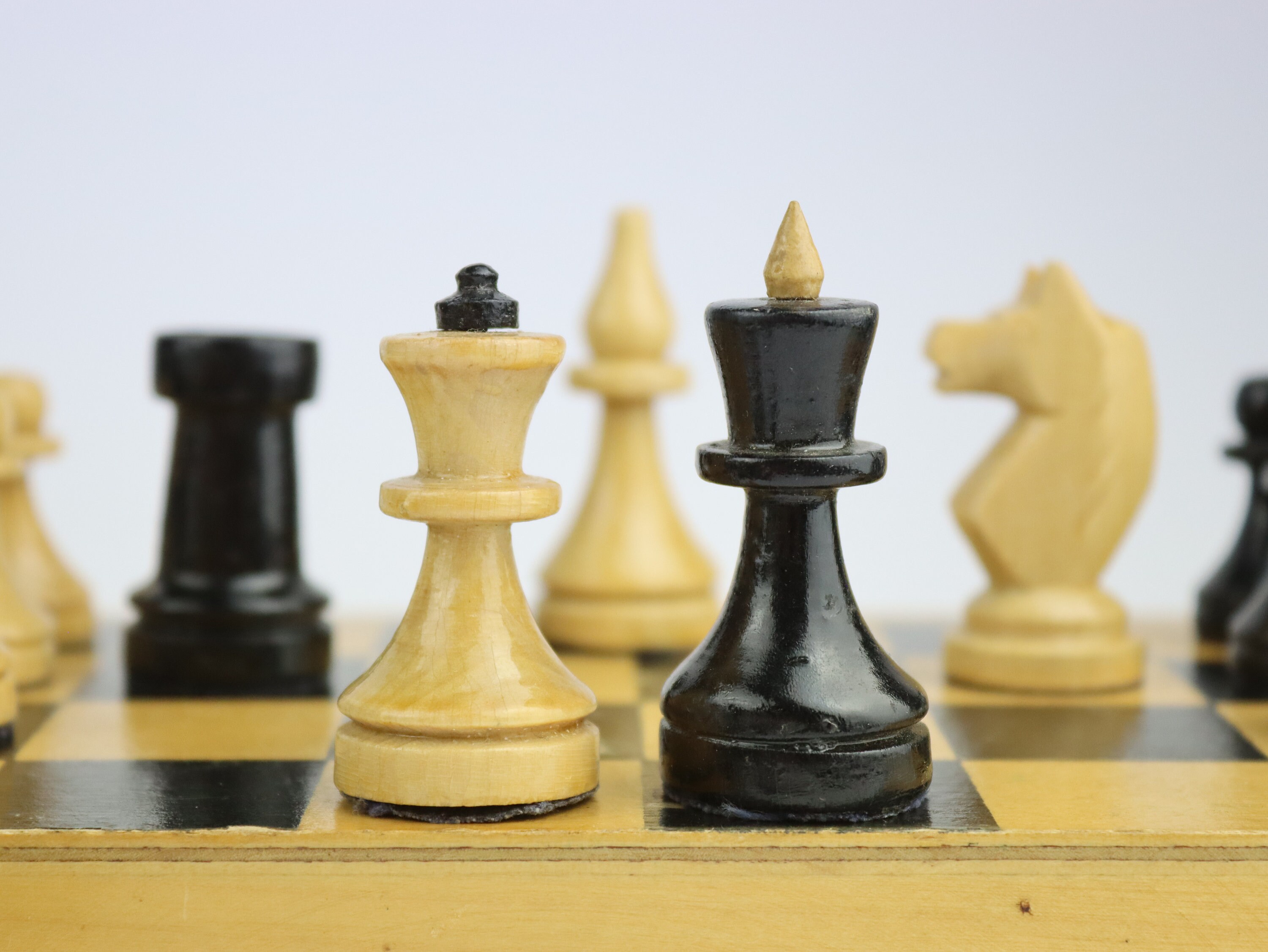 Soviet small chess set Vintage wooden chess USSR Wood chess | Etsy