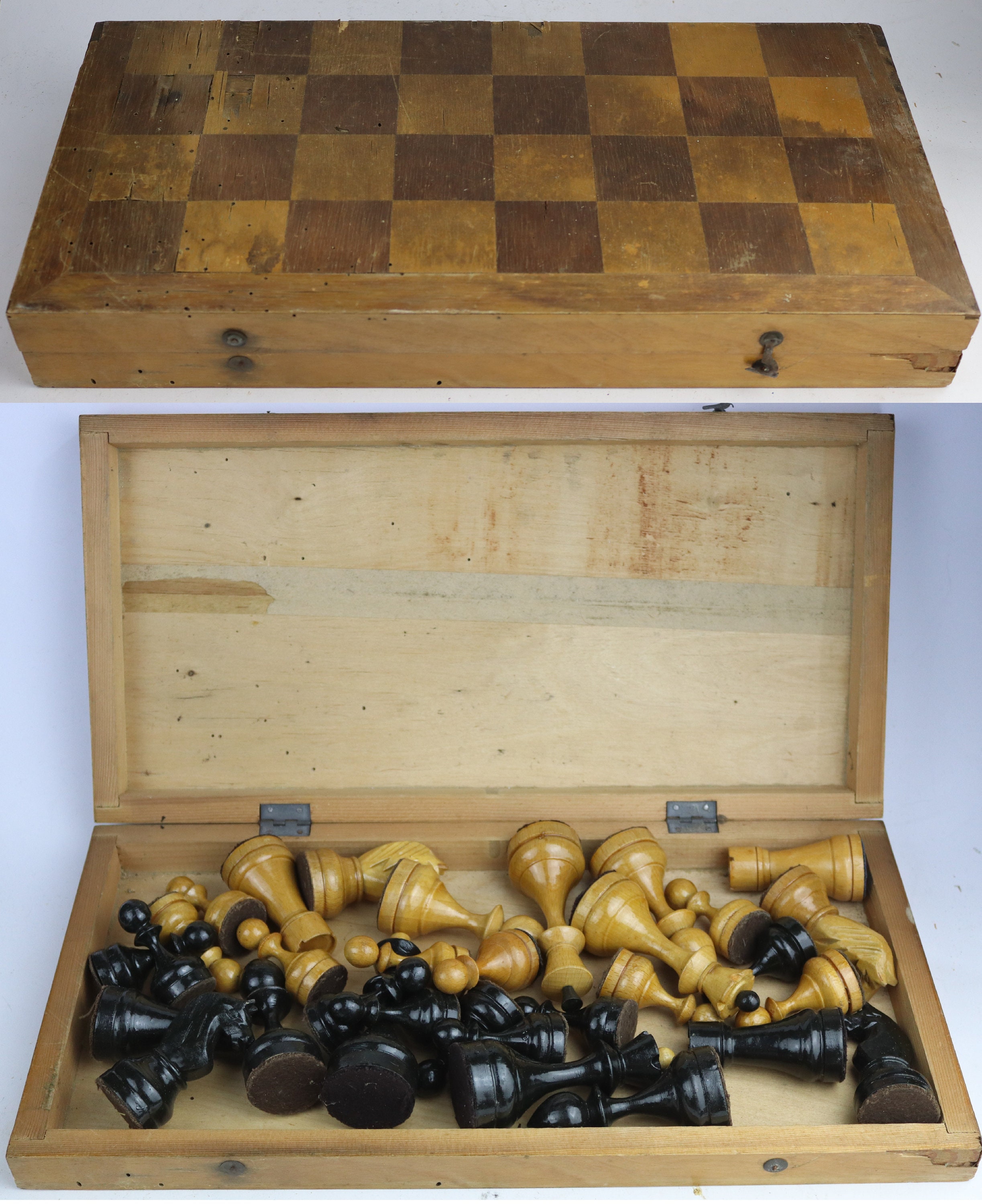Soviet chess set Chess USSR Vintage chess Wooden chess set | Etsy