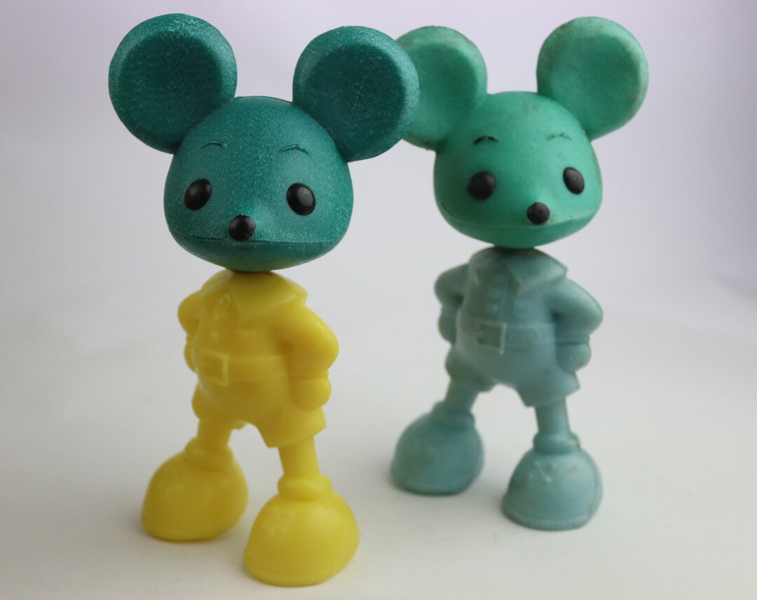 Pair of Soviet Plastic Mouse. Soviet Toy. Vintage Toy. Soviet Animals ...