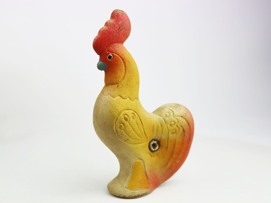 Soviet Rubber Rooster Toy, Vintage Toy Squeaker, Soviet Toy, Vintage ...