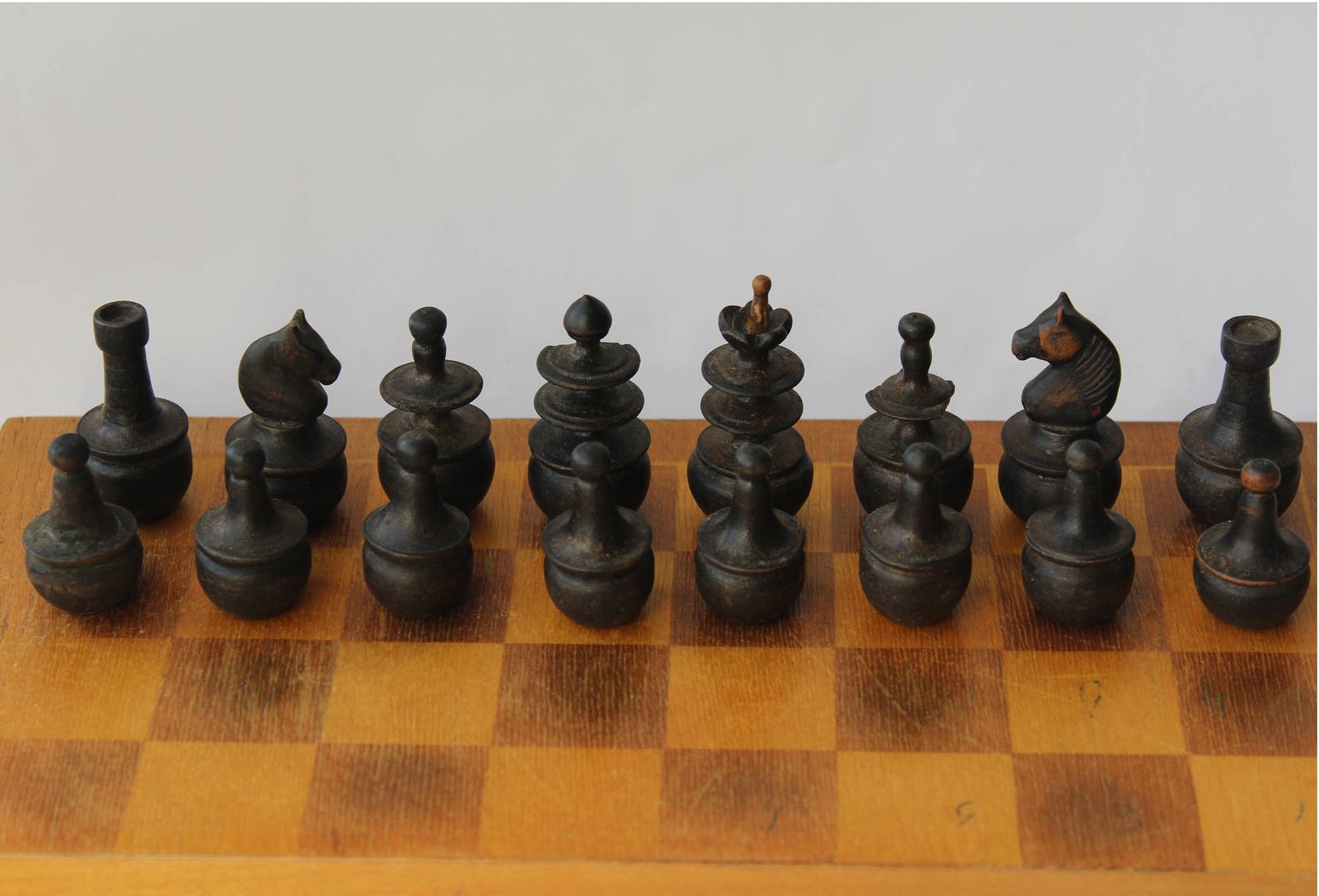 Very Rare Antique Wooden Chess Set Roly Poly Chess Vintage - Etsy
