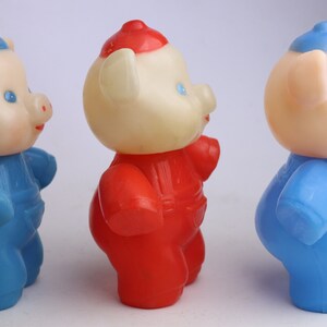 Vintage Three Little Pigs Toys. Soviet Plastic Pig. Soviet Plastic ...