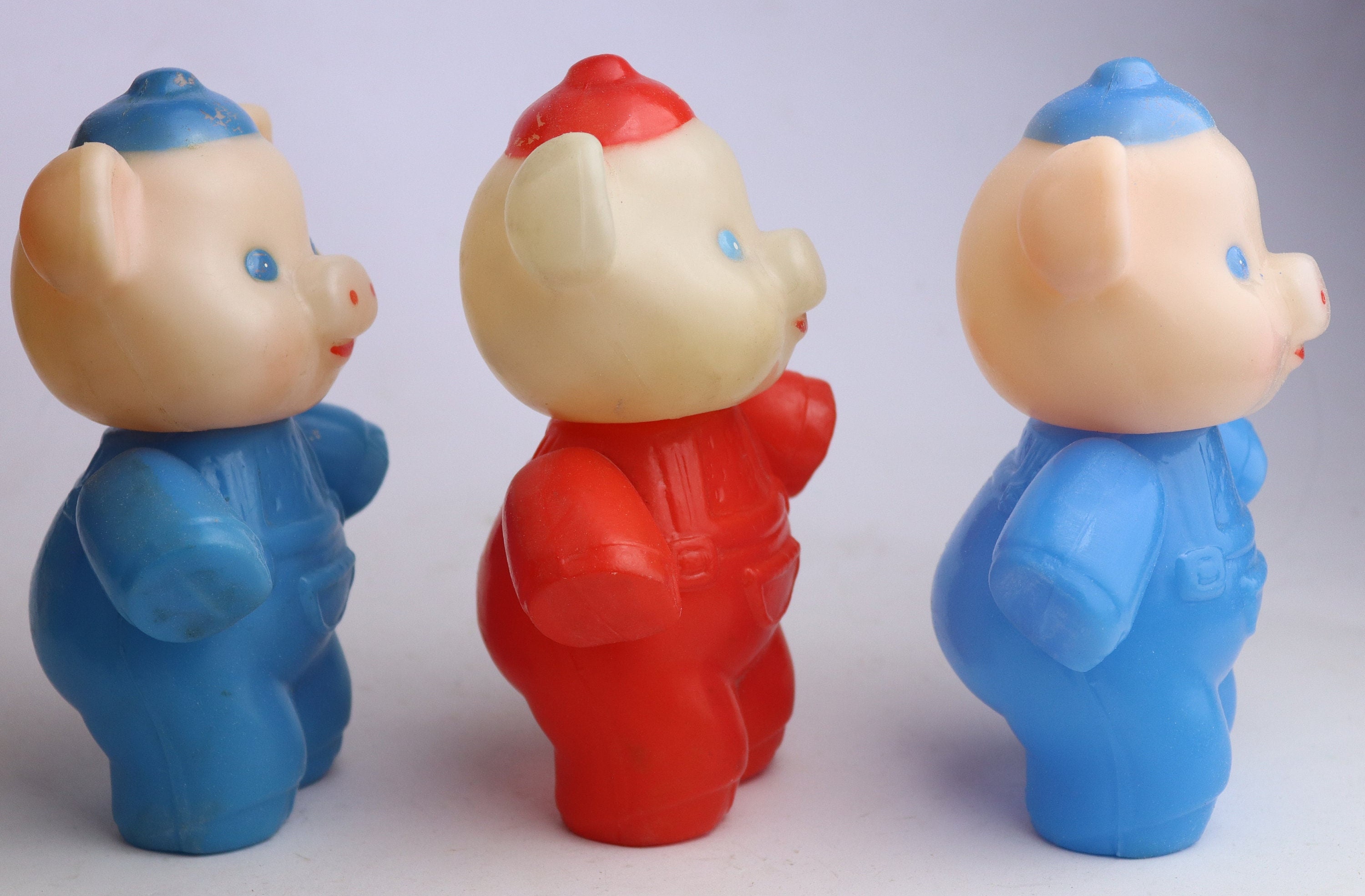 Vintage Three Little Pigs Toys. Soviet Plastic Pig. Soviet - Etsy