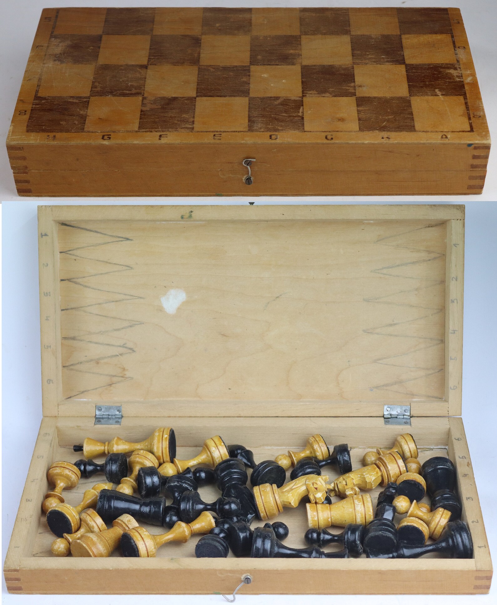 Soviet Small Chess Set USSR Chess Set Wooden Chess Set USSR - Etsy