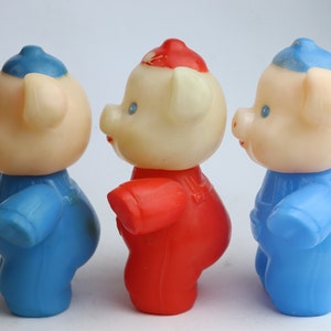 Vintage Three Little Pigs Toys. Soviet Plastic Pig. Soviet Plastic ...