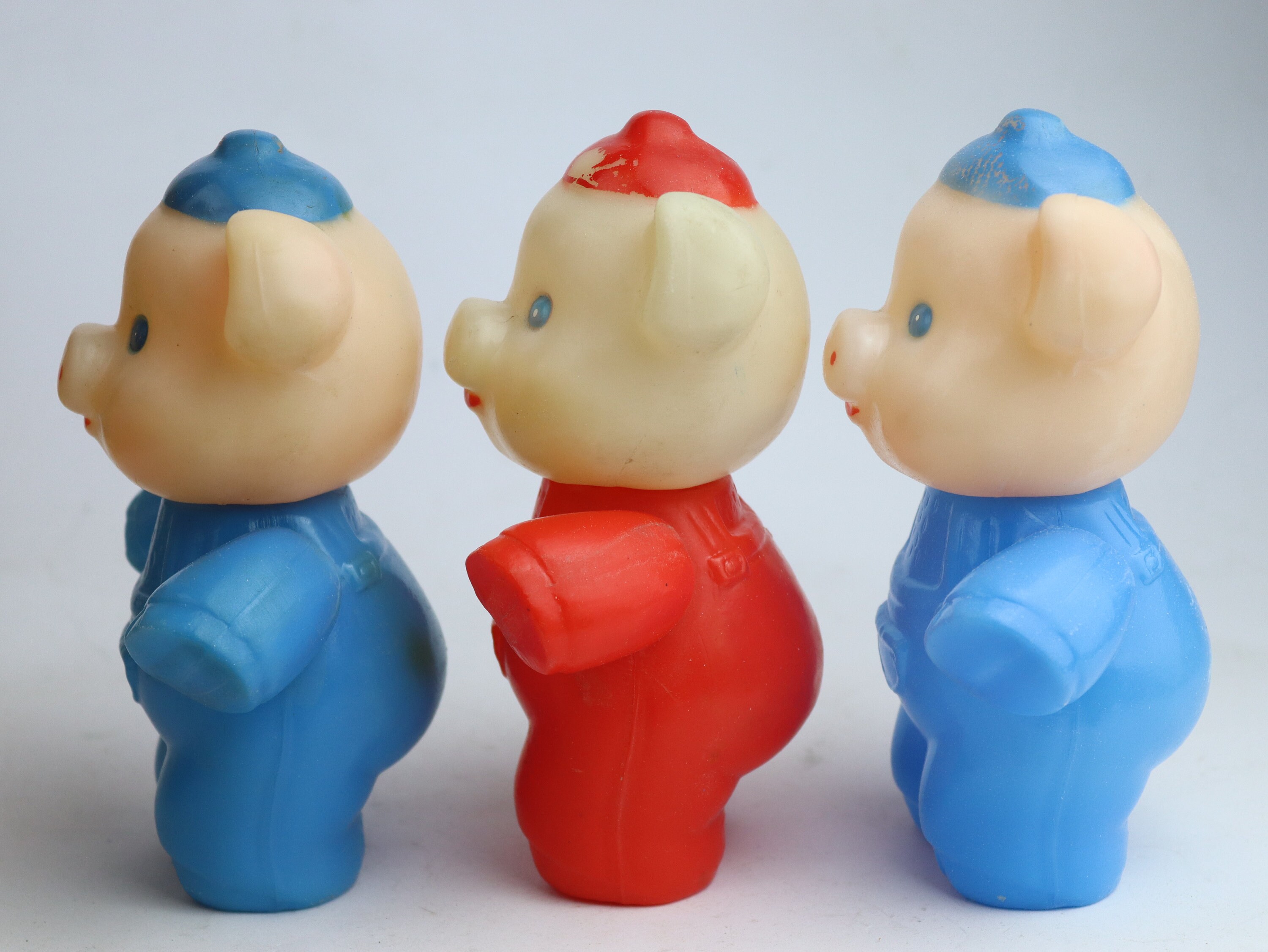 Vintage Three Little Pigs Toys. Soviet Plastic Pig. Soviet - Etsy