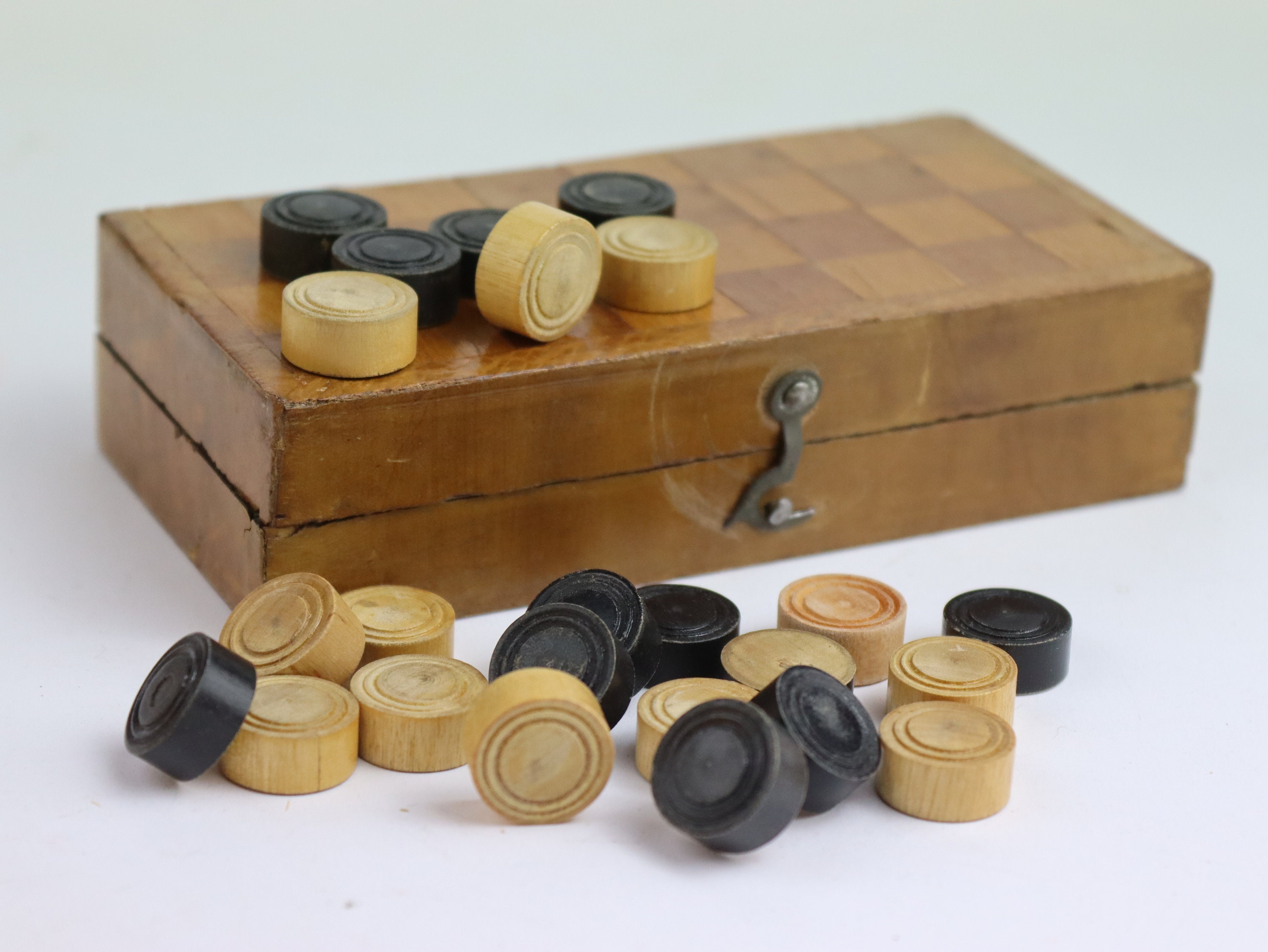 Miniature Soviet Checkers Vintage Pocket Wooden Checkers | Etsy