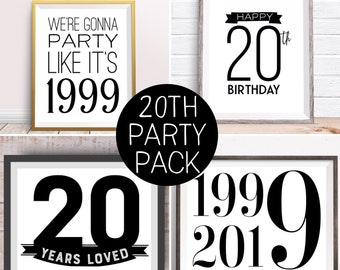 20th birthday | Etsy