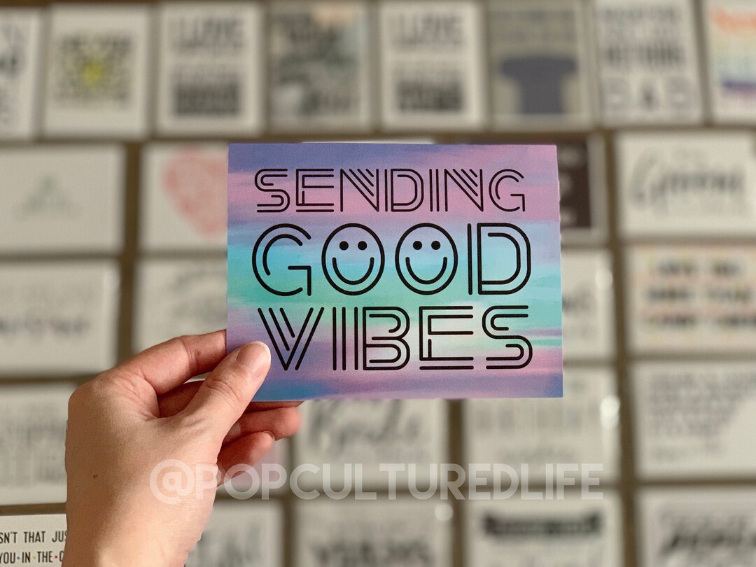 Blank Cards Sending Good Vibes Support Card Across the Miles Distance ...