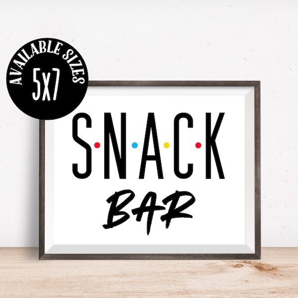 Snack Bar Sign - Etsy