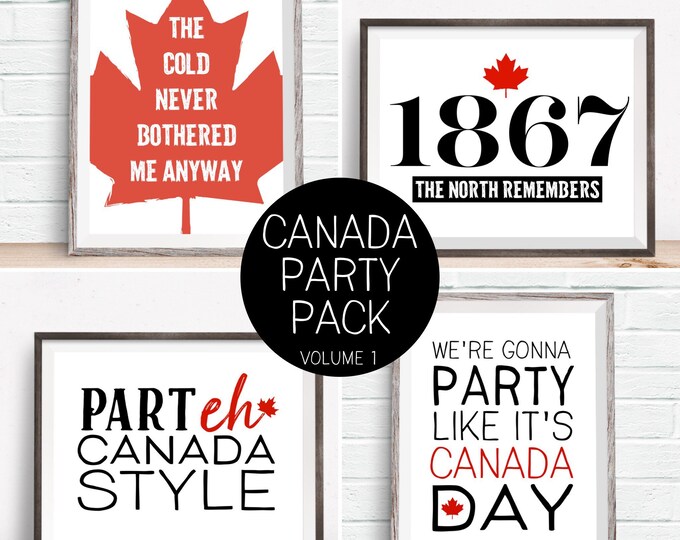 Digital Prints Canada Day Party Decor Canada Print - Etsy Canada