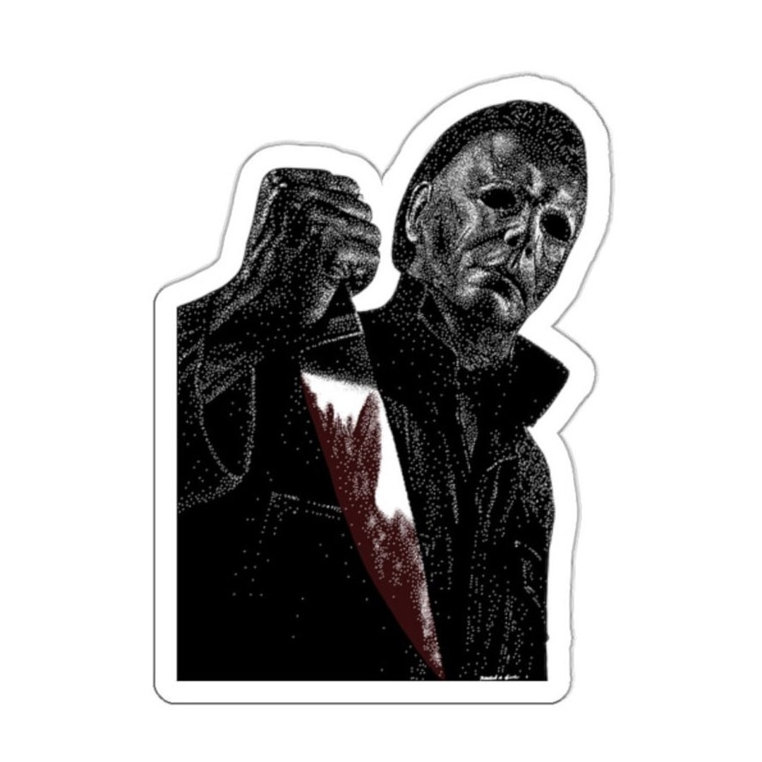 Michael Myers Stipple Art Die-cut Stickers - Etsy