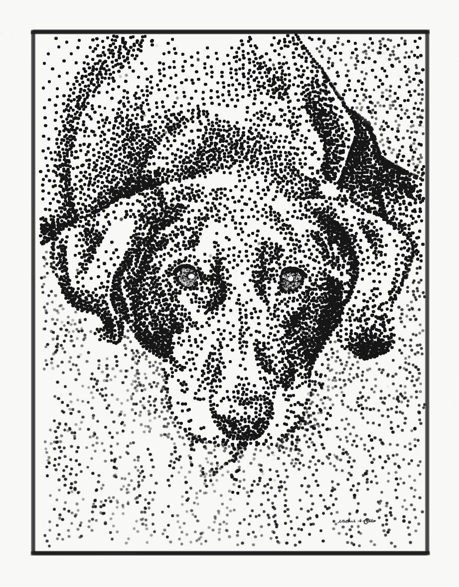 Retratos personalizados / Retratos punteados / Arte original - Etsy España