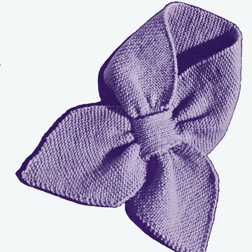 Vintage 1950's Keyhole Knit Scarf Pattern - Etsy UK