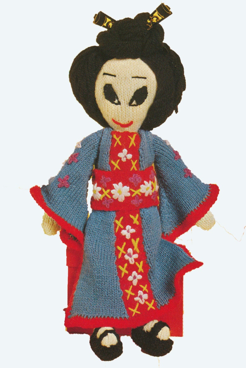 Vintage Knit Japanese Doll Pattern - Etsy