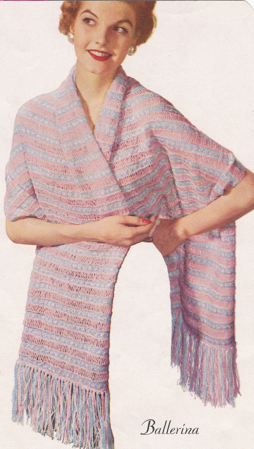 Vintage Knit Shawl Pattern - Etsy