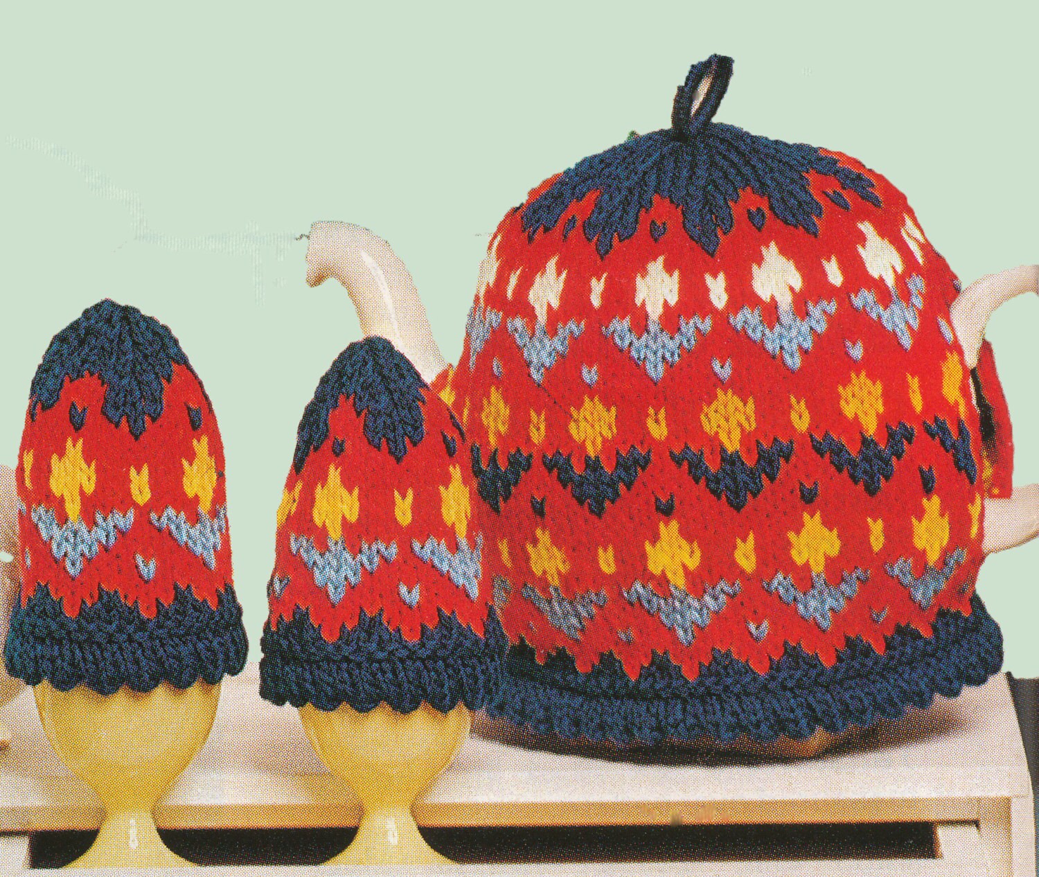 Vintage Knit Tulip Tea Cozy and Egg Warmer Pattern - Etsy