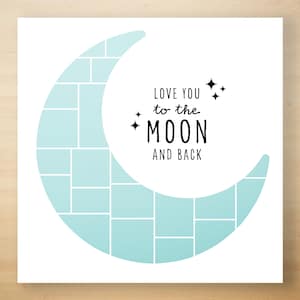 20x20" Moon Photo Collage Template | Photoshop Collage | Custom Collage ...