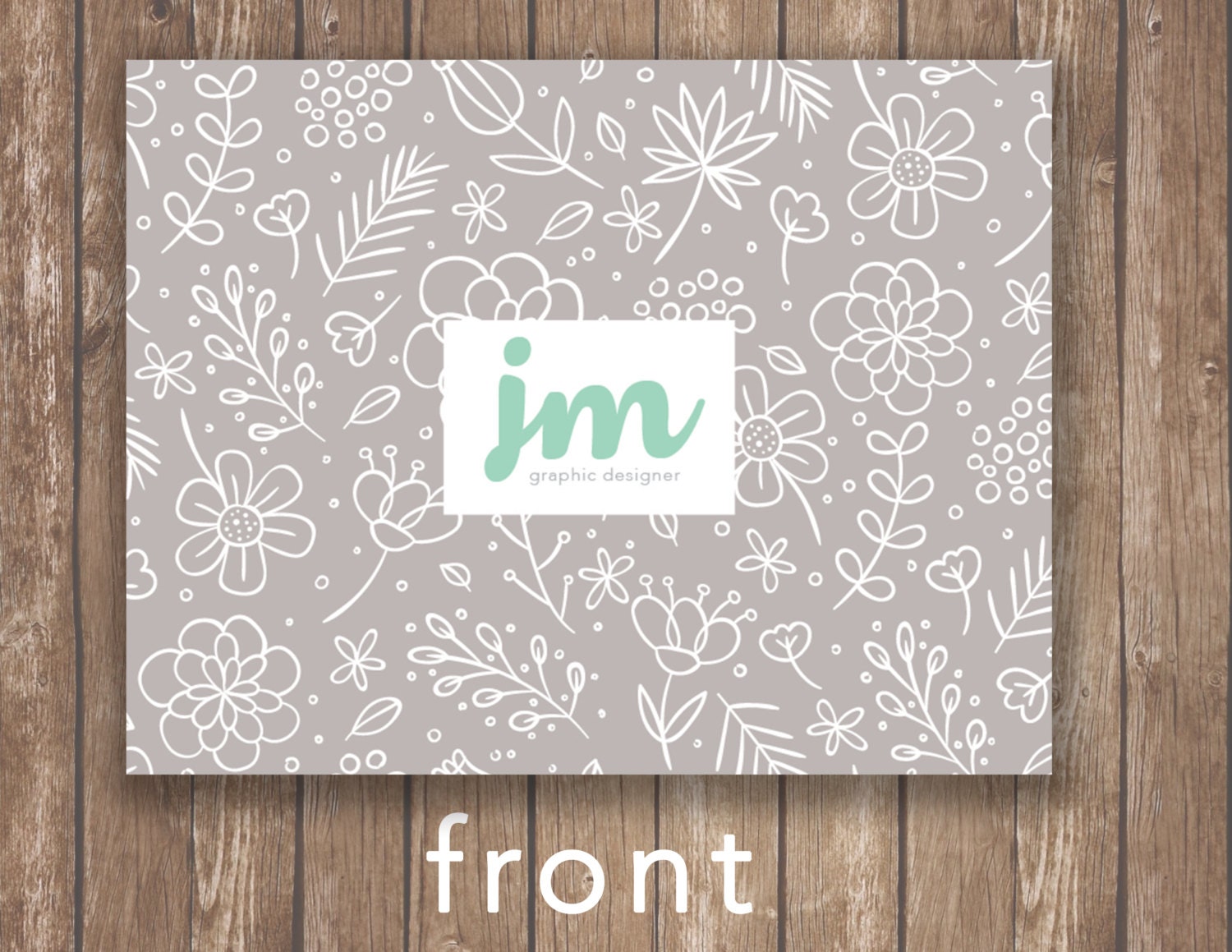 Personal Note Card Template Note Card Design Digital Illustrator Files ...