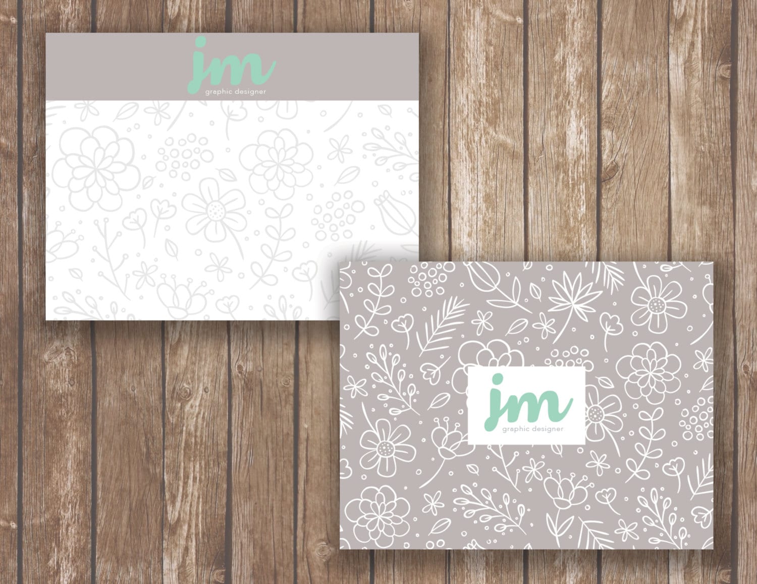 Personal Note Card Template - Note Card Design - Digital Illustrator ...