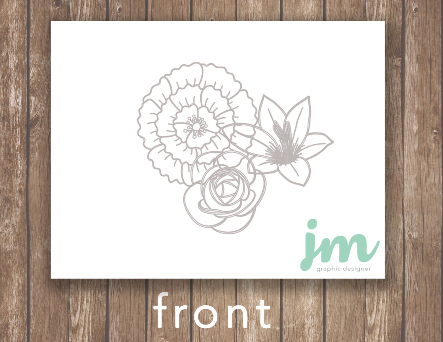 Personal Note Card Template - Note Card Design - Digital Illustrator ...