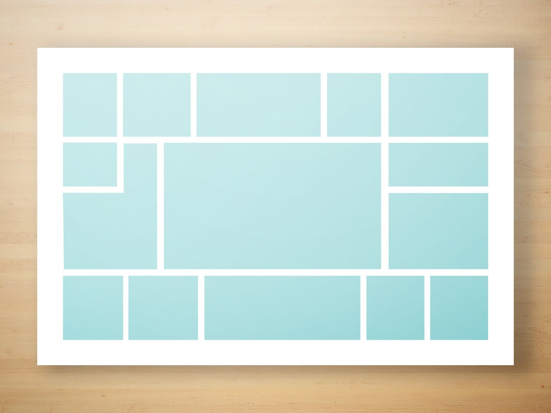 24x36" Photo Collage Template | Photoshop Collage | Mood Board Template ...