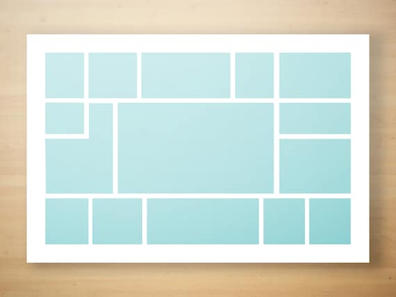 24x36 Photo Collage Template Photoshop Collage Mood | Etsy