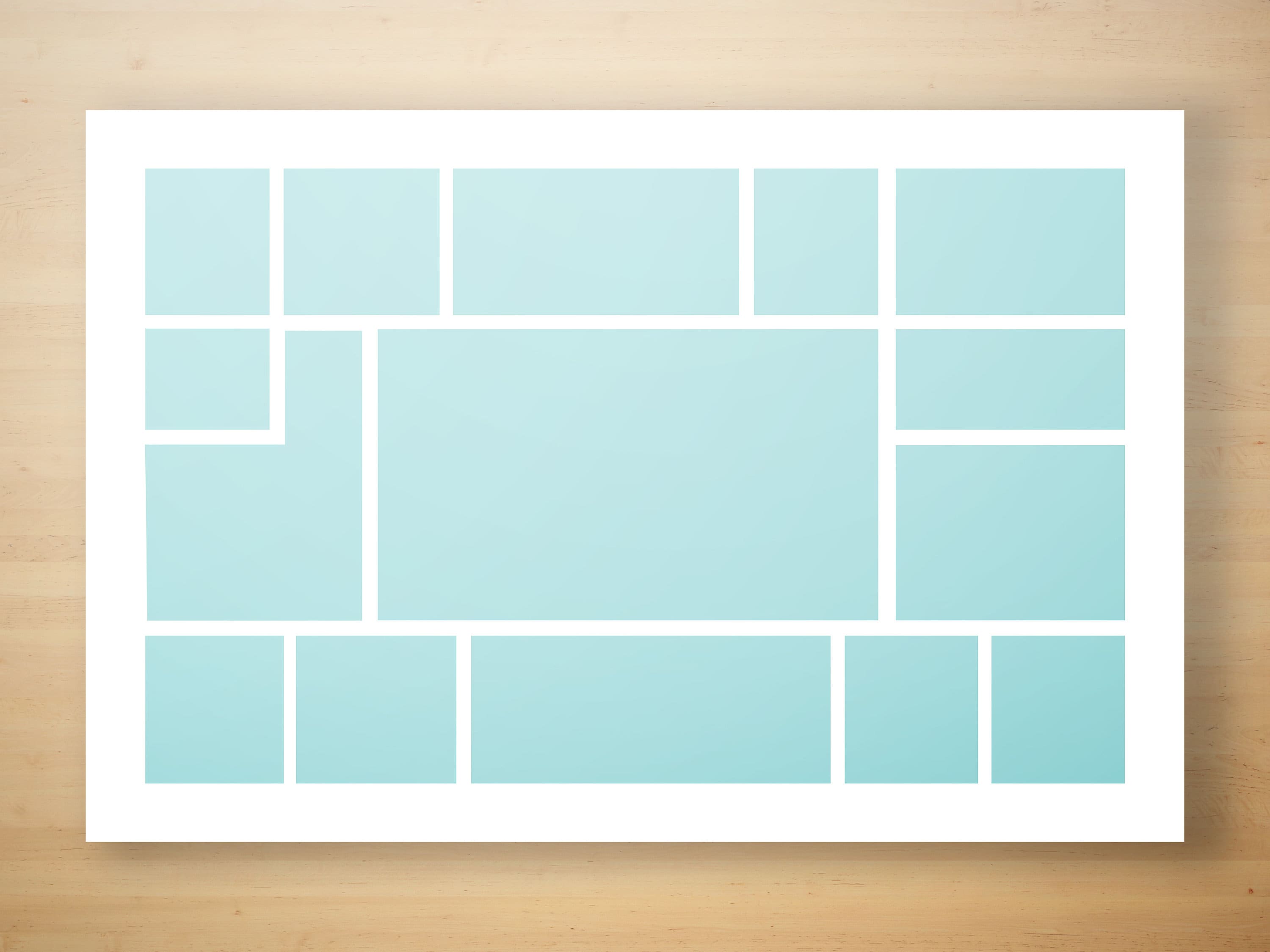 24x36" Photo Collage Template | Photoshop Collage | Mood Board Template ...