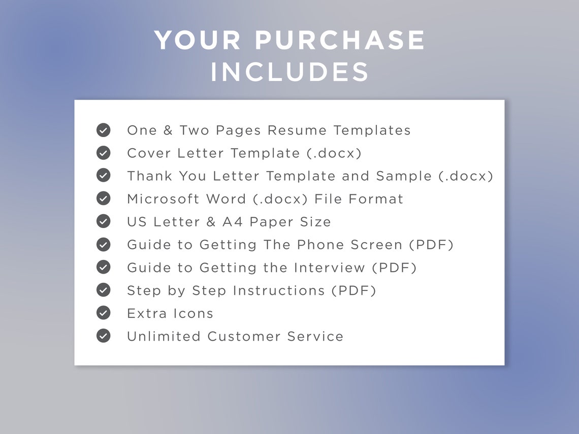 ATS Friendly Resume Template for Google Doc, Word ATS Compatible ...